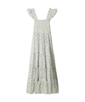 Rixo Kendall Bohemia Spot Ivory Regular Dress - White