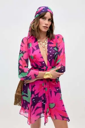 Rixo Clove Danish Floral Regular - Pink