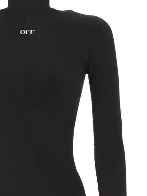 Off-White Logo Knit Mini Dress