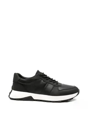 SERGIO MORETTI FIRENZE Panelled Leather Sneakers - Black