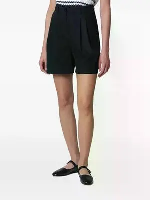 DUNST Double-pleated Bermuda Shorts - Blue