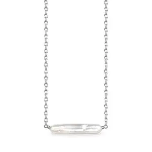 ASTOR & ORION Astor & Orion Maris Freshwater Pearl Bar Necklace In Sterling Silver Silver/white