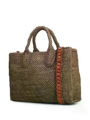 IBELIV Woven Design Tote Bag - Brown