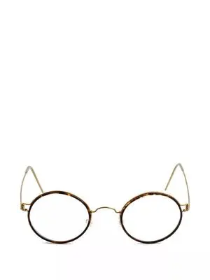 LINDBERG Harley Round-frame Eyeglasses - Brown
