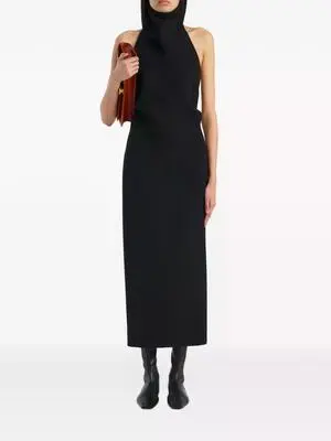 Khaite Roxanne Halterneck Maxi Dress - Black