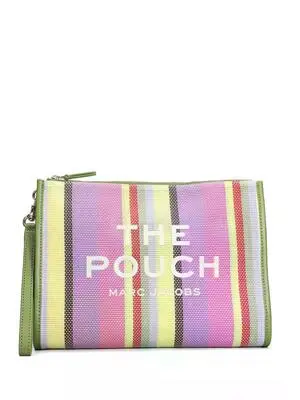 Marc Jacobs Pouch Striped Clutch Bag - Red