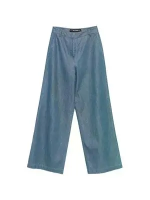 Karl Lagerfeld Shiny Finish Wide-leg Jeans