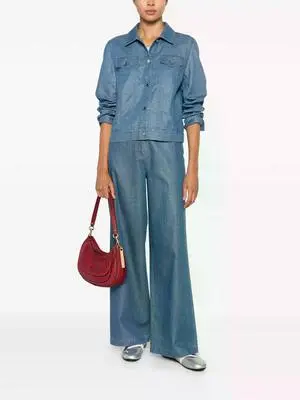 Karl Lagerfeld Logo Embroidered Denim Jacket