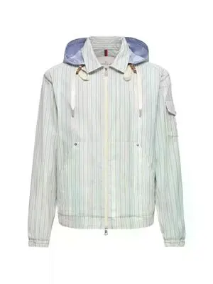 Moncler Havas Striped Shirt Jacket - Neutrals