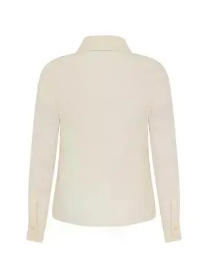 Moschino Silk Tie-neck Shirt - Neutrals
