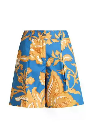 Etro Floral Print Pleated Shorts