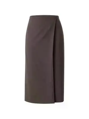 Calvin Klein Wrap Side-slit Midi Skirt