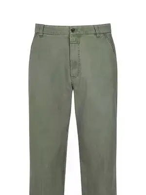 Closed Straight-leg Button-fastening Trousers