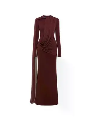 CHATS BY C.DAM Nilah Draped Maxi Dress - Red