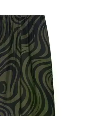 Nanushka Arveen Swirl-print Elasticated-waist Trousers - Black