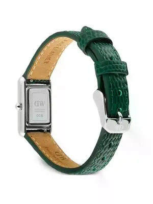 DANIEL WELLINGTON Rectangular Watch With Lizard-effect Leather Strap