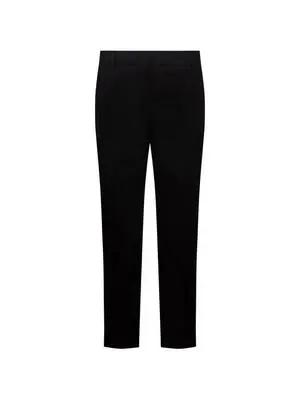 Max Mara Slim-fit Cropped Gabardine Trousers - Black