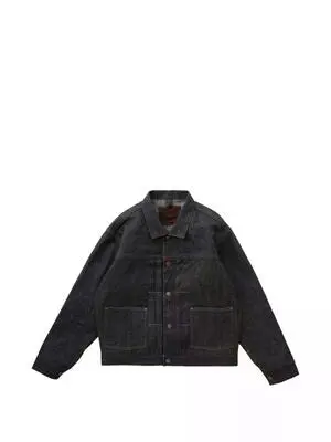 TAIGA TAKAHASHI Lot. 701 Pleated Denim Jacket - Blue
