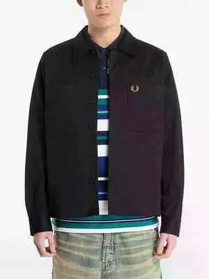 Fred Perry Twill-texture Shirt - Black