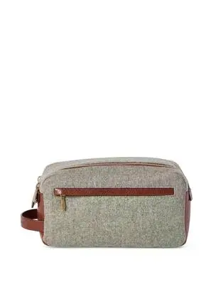 Brunello Cucinelli Virgin Wool, Alpaca, And Cashmere Flannel Beauty Case - Grey