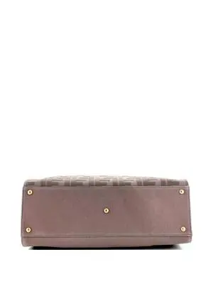 Fendi Peekaboo X-light Zucca Jacquard With Leather Medium Tote Bag
