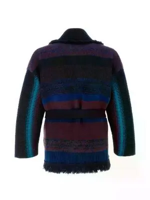 Giorgio Armani Fringe-trimmed Belted Cardigan