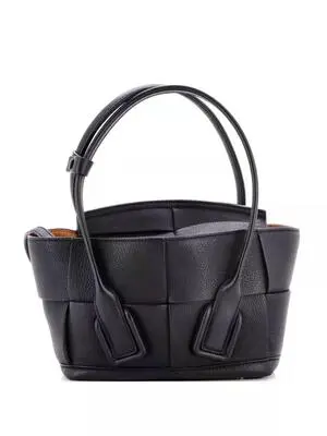 Bottega Veneta Maxi Intrecciato Leather Shoulder Bag - Black