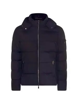 MOORER Padded Hooded Coat - Black