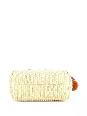 Fendi Raffia Mini Satchel Top Handle Bag