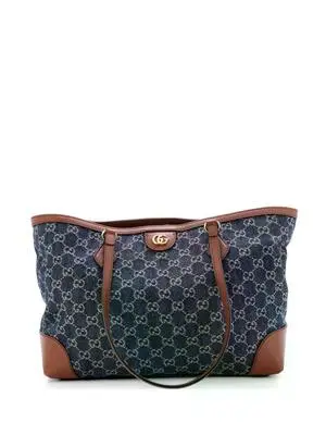 Gucci Ophidia Shopping Gg Denim Medium Tote Bag - Blue
