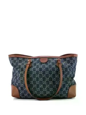 Gucci Ophidia Shopping Gg Denim Medium Tote Bag