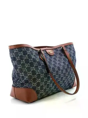 Gucci Ophidia Shopping Gg Denim Medium Tote Bag
