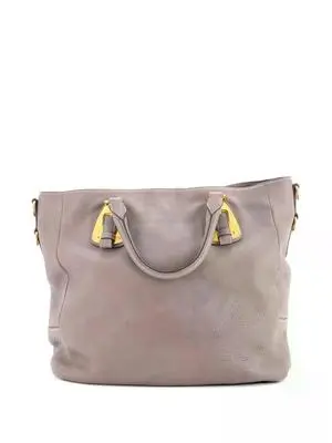 Prada Vitello Daino Convertible Tote Bag - Grey