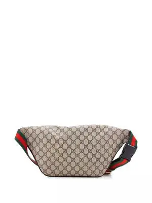 Gucci Courrier Zip Gg Coated Canvas Belt Bag With Applique - Brown