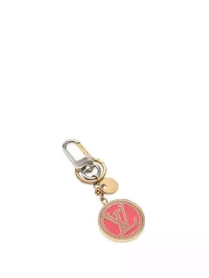 LOUIS VUITTON Circle Holder And Bag Charm Key Chain - Gold