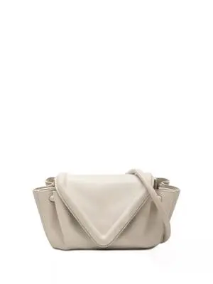 Bottega Veneta Small Lambskin Beak Crossbody Bag - Grey