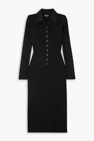 TOM FORD Knitted Midi Dress - Black
