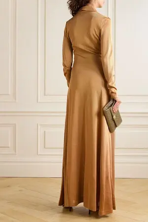 TOM FORD Knitted Maxi Dress - Camel