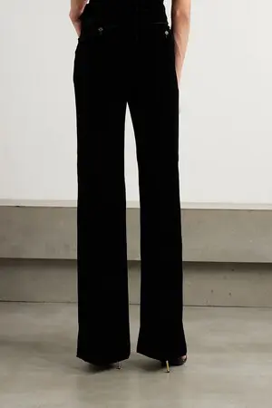 TOM FORD Velvet High-rise Straight-leg Pants
