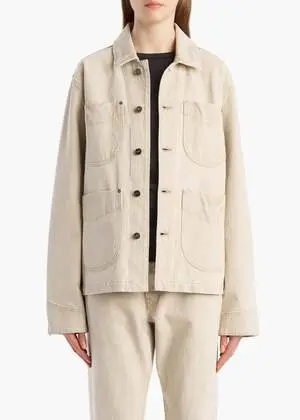 Khaite Wyatt Denim Chore Jacket - Dumas