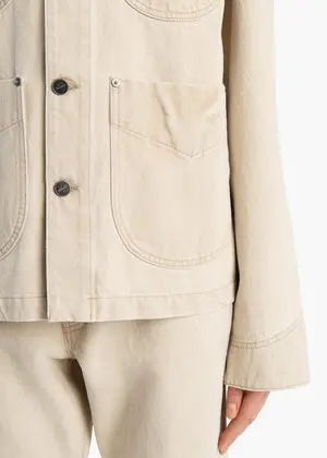 Khaite Wyatt Denim Chore Jacket - Dumas