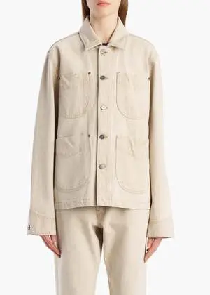 Khaite Wyatt Denim Chore Jacket - Dumas