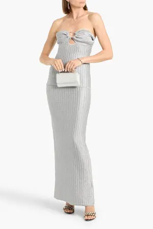 TOM FORD Metallic Ribbed Cottonblend Maxi Skirt