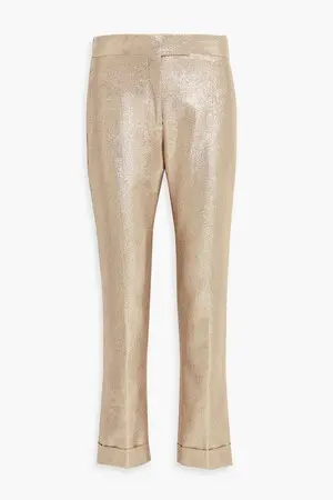 TOM FORD Lamé Straightleg Pants - Gold