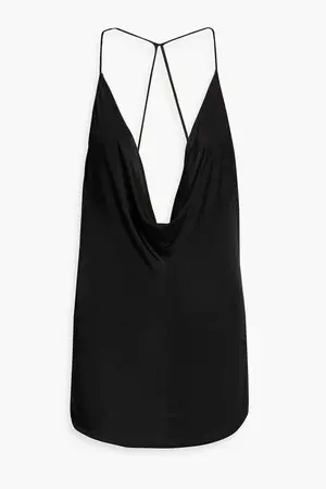 TOM FORD Draped Stretchjersey Top - Black