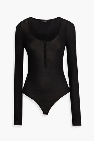 TOM FORD Cashmere And Silkblend Bodysuit - Black
