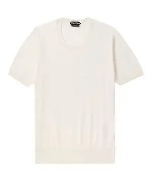 TOM FORD Slimfit Cotton Tshirt - Ivory