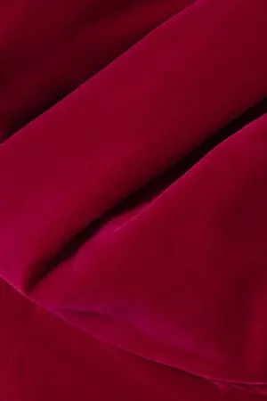 TOM FORD One-shoulder Draped Cotton-velvet Mini Dress - Fuchsia