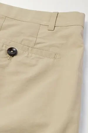 TOM FORD Straight-leg Pleated Cotton And Silk-blend Poplin Pants - Sand