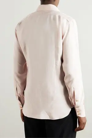 TOM FORD Slimfit Cutawaycollar Twill Shirt